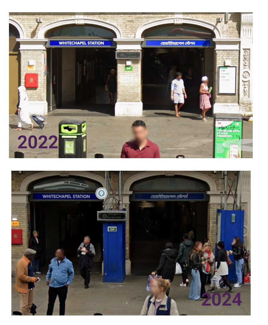 Whitechapel Station Google Street View 2022-2024 - TELL MAMA